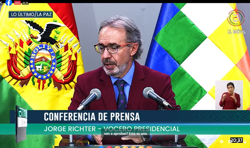 Richter: Evo, Mesa y Camacho formaron la coalición para frenar al ...